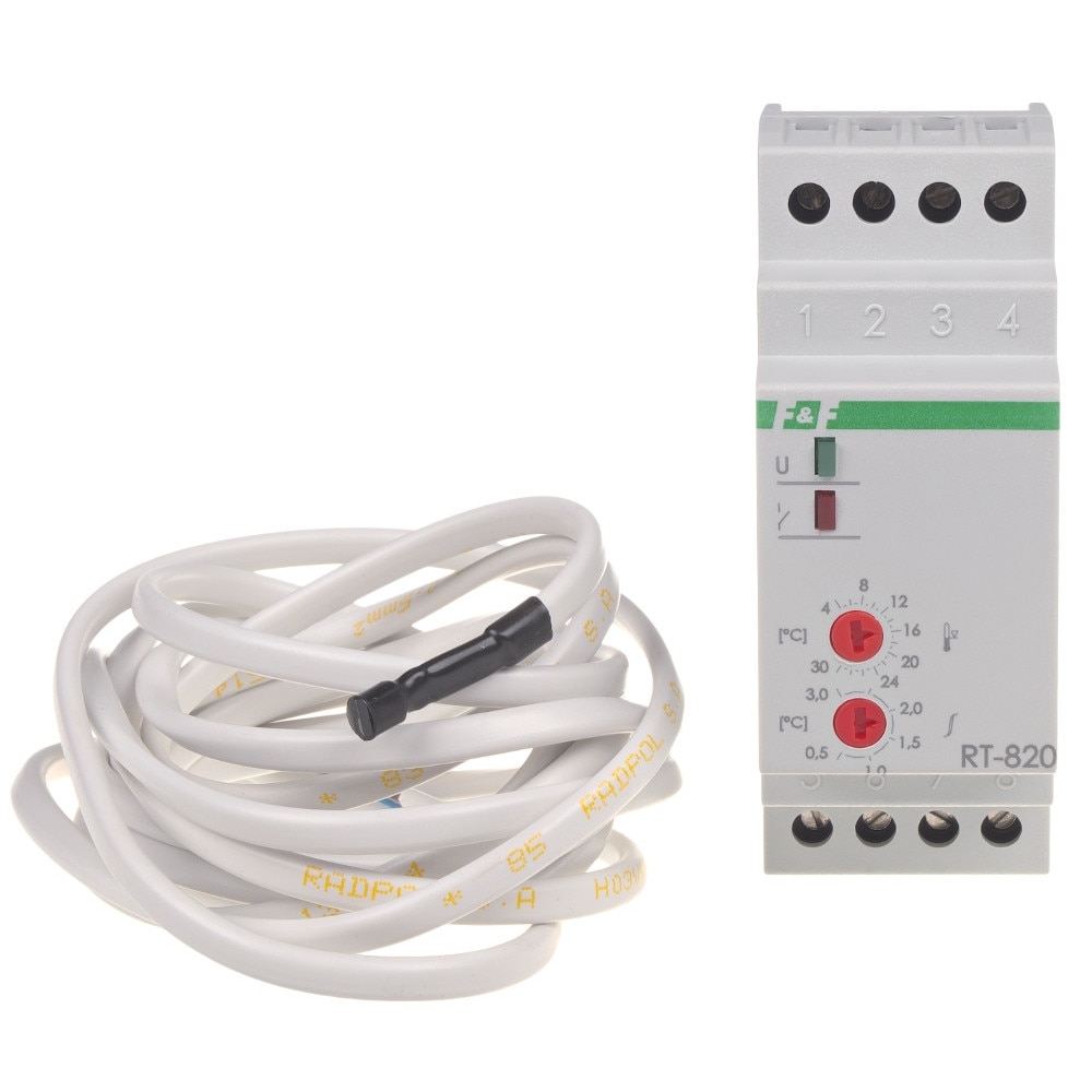 Hőmérséklet szabályozó, F&F, RT-820 modell, 230V AC, Fehér - eMAG.hu