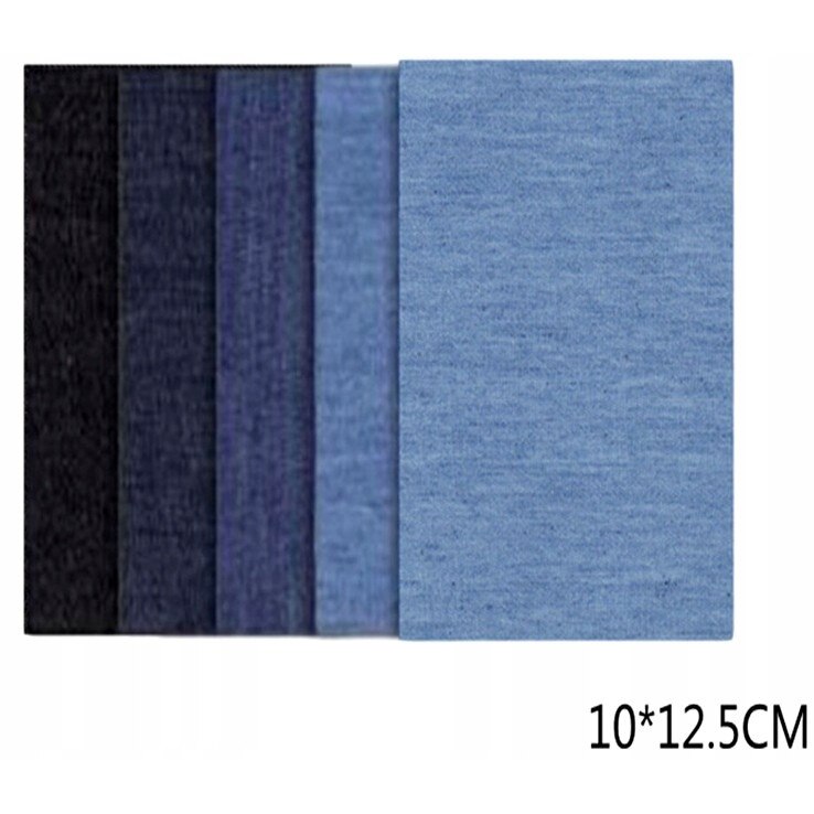 Set 30 petice pentru blugi, Edibazzar, Transfer termic, Albastru denim ...