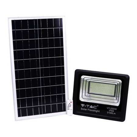 Proiector solar LED V-TAC, 40W, 4000K, 3100lm, Negru - eMAG.ro