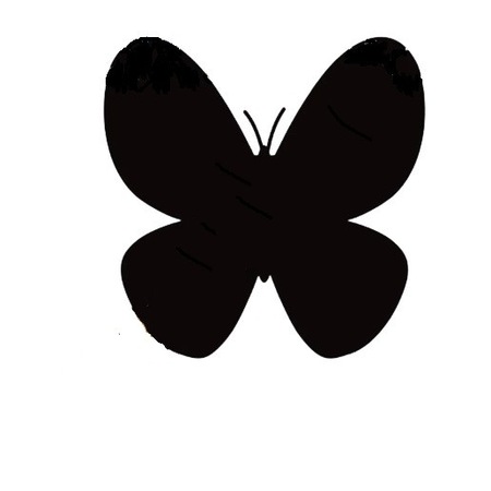 Tabla de scris autocolant, pentru Scris cu Creta, aspect Fluture, Negru ...