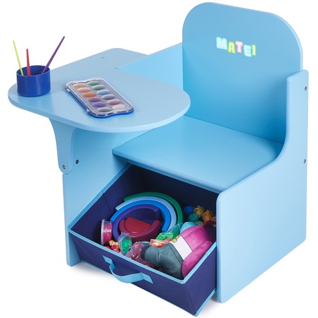 Set Masuta Cu Scaun Copii, 3 In 1, Suporto, Din Lemn Mdf, Varsta 3-6 ...