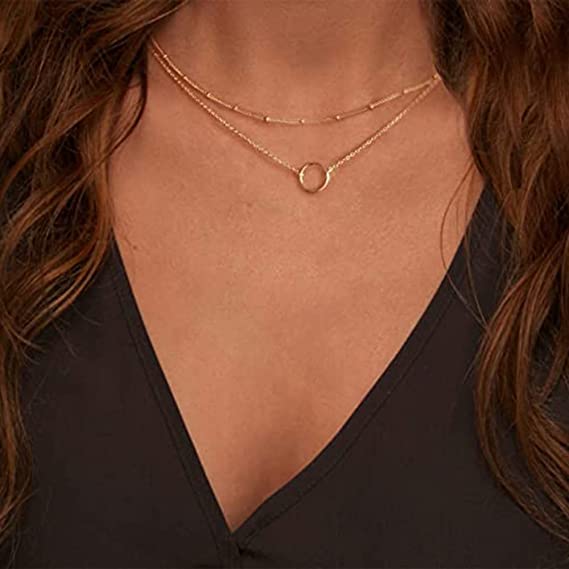 Colier dama, Inox, Placat cu aur 18K, Auriu - eMAG.ro