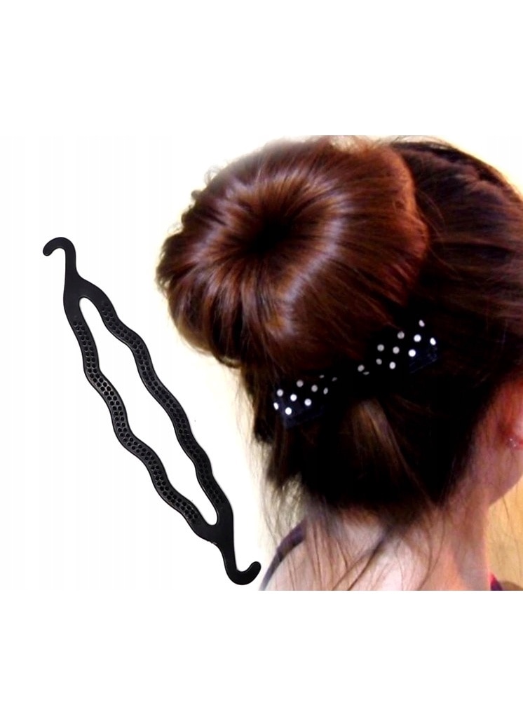 Set de par pentru coc retro vintage, Edibazzar, Plastic, 4 piese, Negru ...