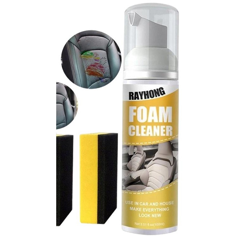 Spuma de curatare auto + burete, 100 ml - eMAG.ro