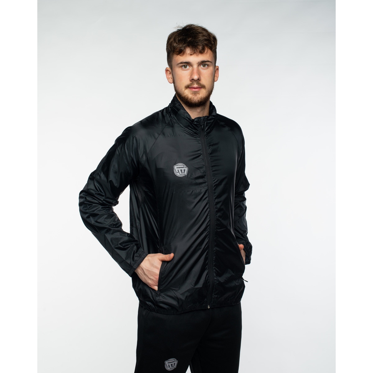 Jacheta sport barbati, Football Masters, Tafta/Poliester, Negru, 2XL ...