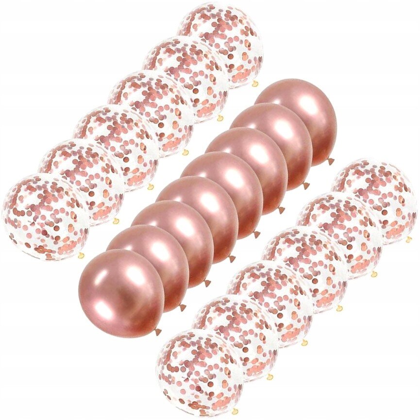 Set 20 baloane, De petrecere, Cu confetti, Roz - eMAG.ro