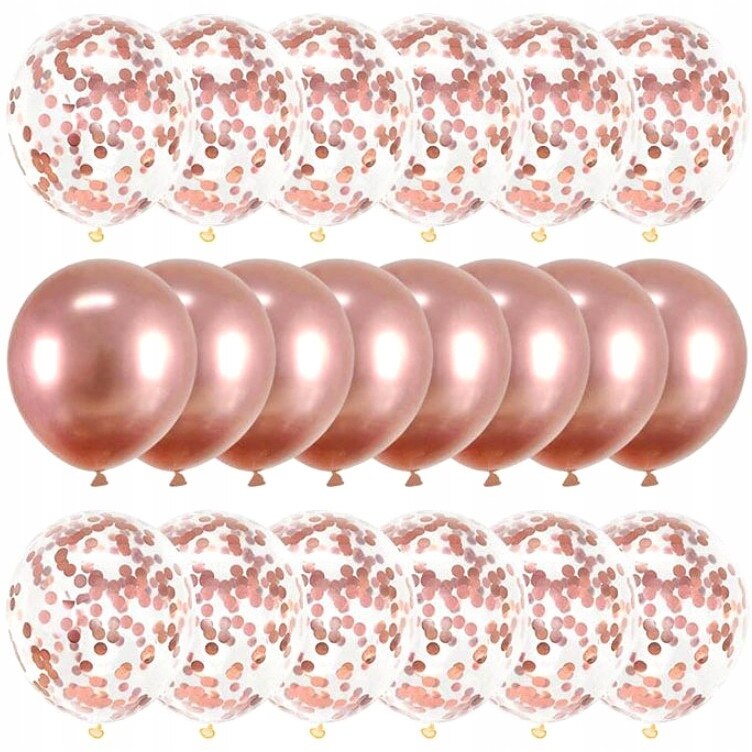 Set 20 baloane, De petrecere, Cu confetti, Roz - eMAG.ro