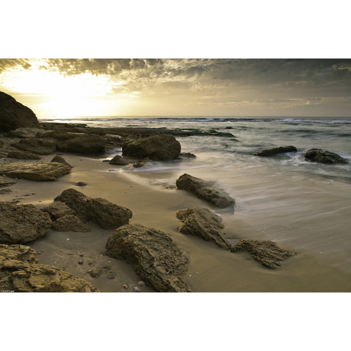 Poster perete, Zakito Posters, 45x30cm Apus de soare pe plaja Palmachim ...
