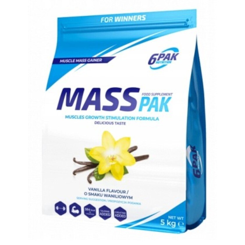 Supliment alimentar, 6PAK Mass Pak Gainer, Vanilla Protein Creatine ...
