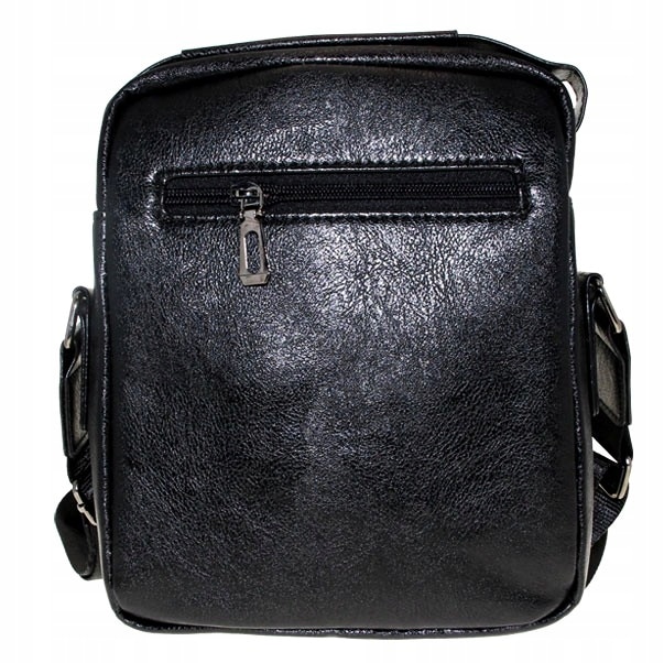 Geanta de umar barbati, Edibazzar, 25x33x6 cm, Piele ecologica, Negru ...