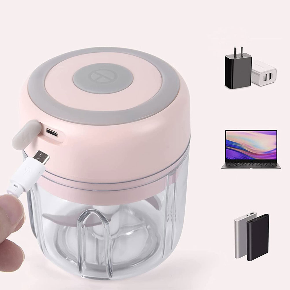 Mini Blender Electric SIKS, Tocator pentru Usturoi, Legume, Roz - eMAG.ro