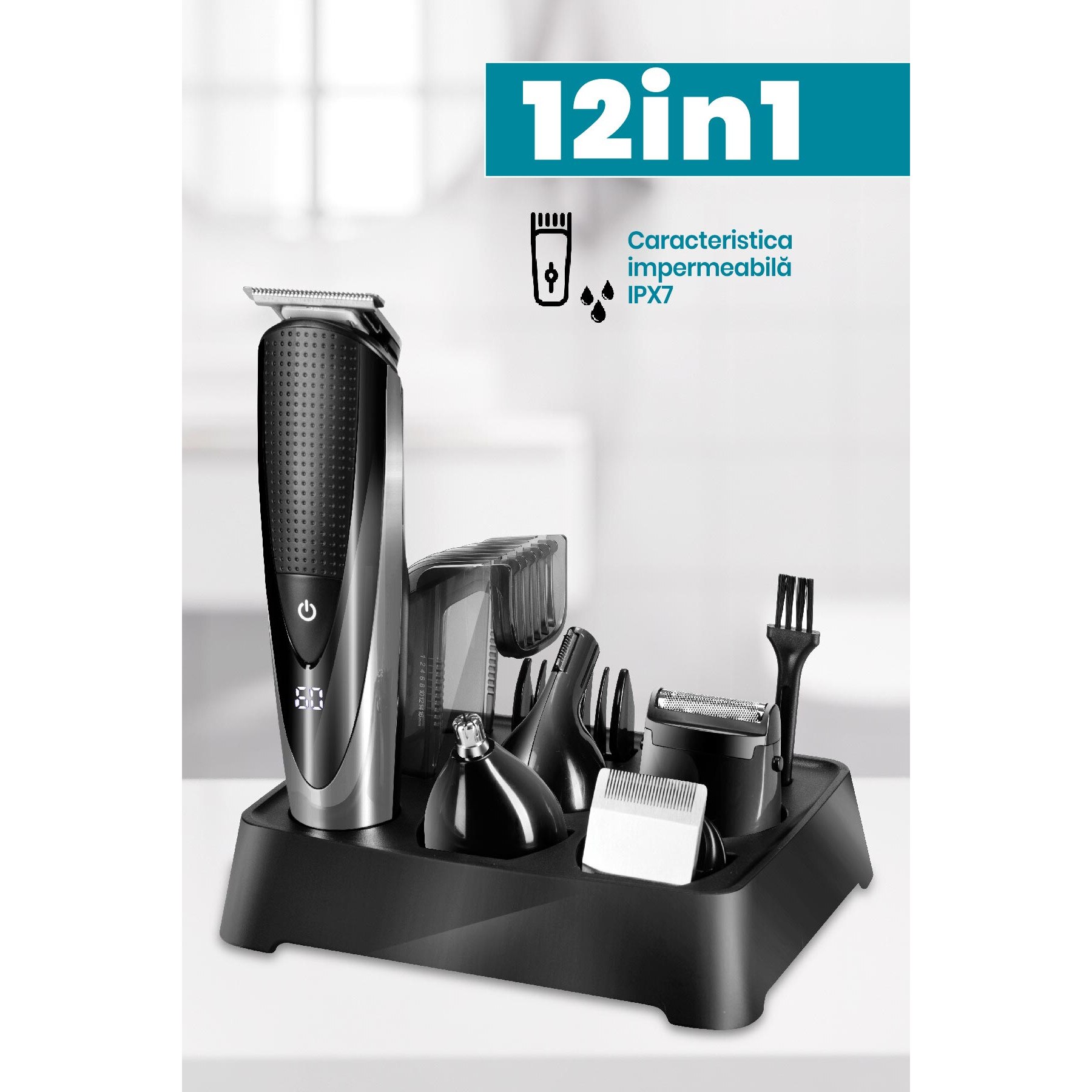 Aparat de tuns Goldmaster GM-8108, Lame otel, Incarcare rapida, Lithium ...