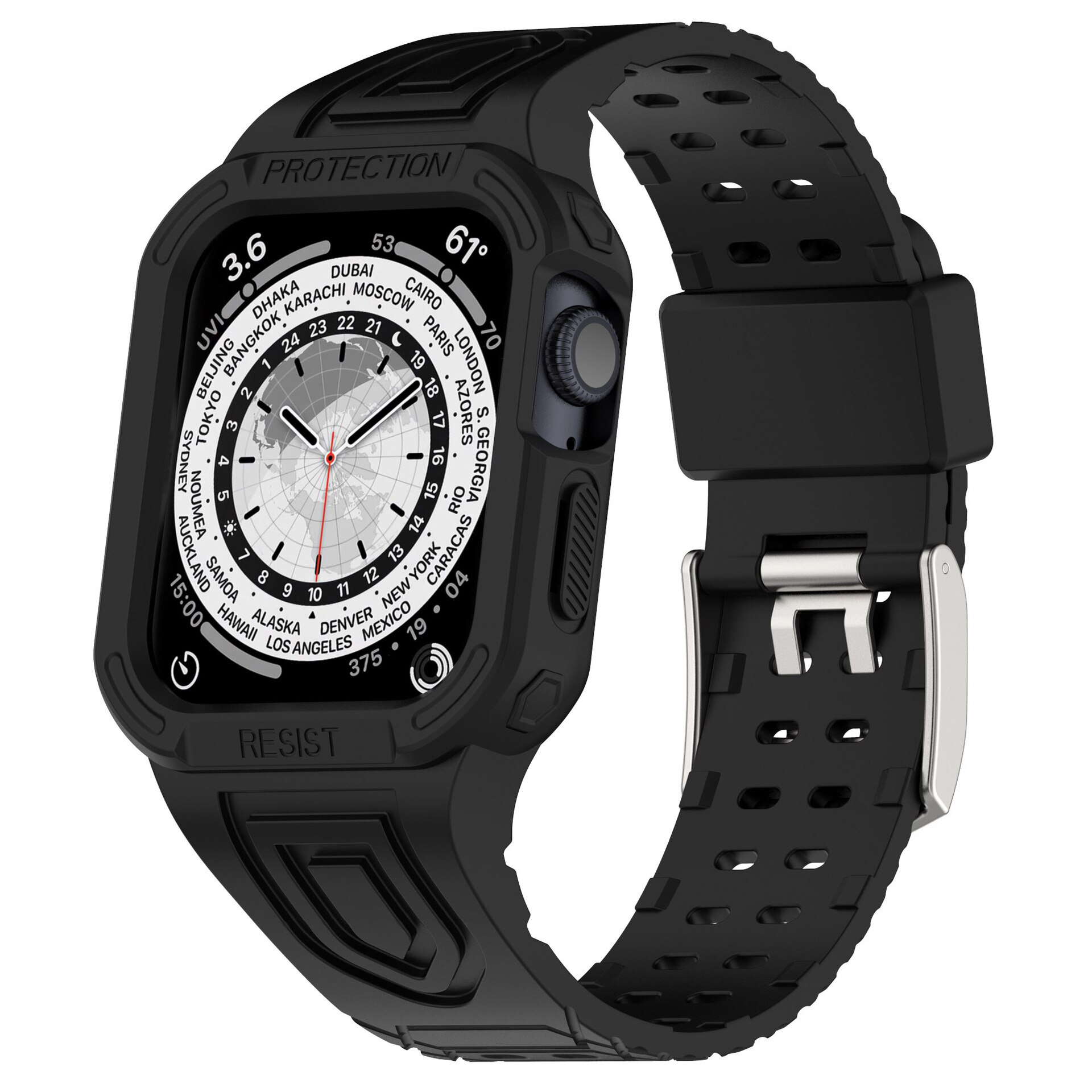 Curea cu husa pentru smartwatch, Silicon, Pentru Apple Watch display 38 ...