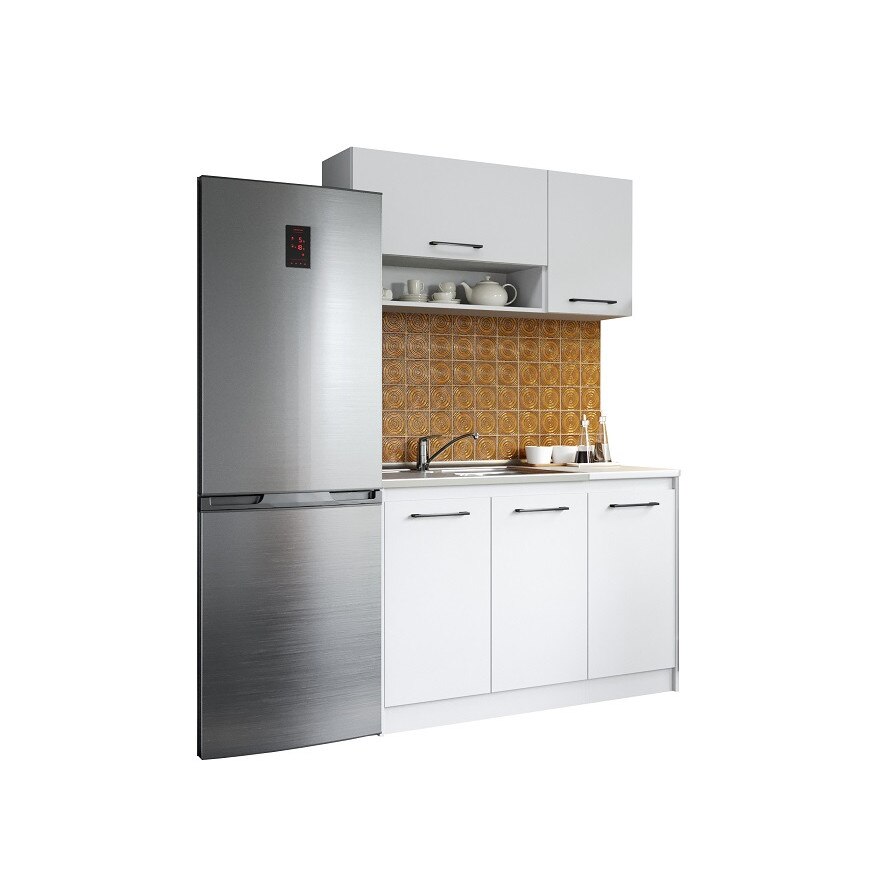 Set Mobila Bucatarie, Mina Pure Alb, C52, L 122 x A 60 x H 200 cm - eMAG.ro