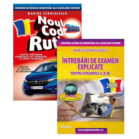 Pachet Noul cod rutier 2023 + Intrebari de examen explicate pentru ...