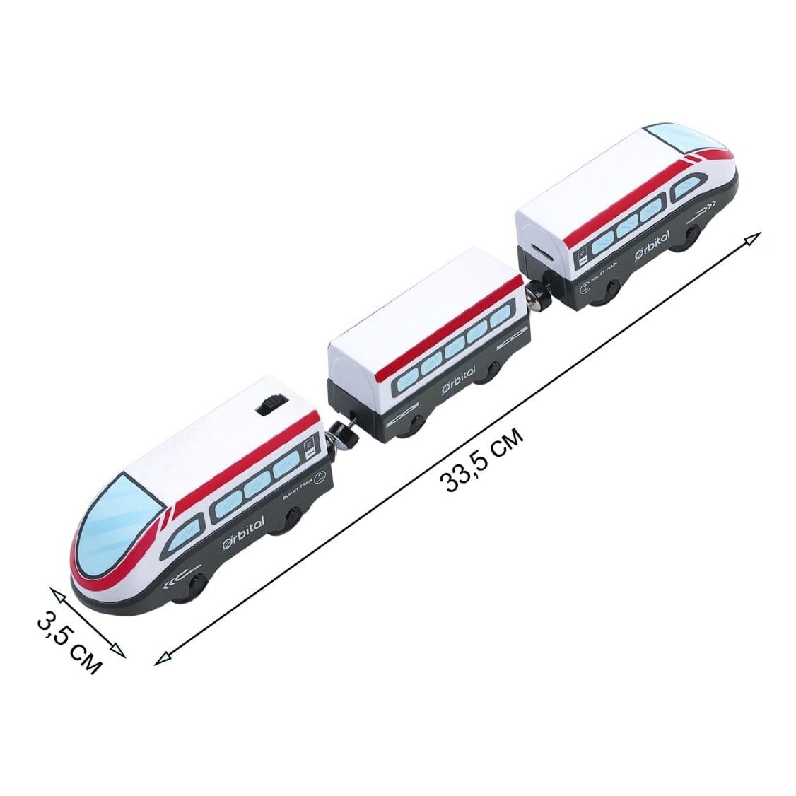 Trenulet magnetic, Electric, multicolor, 33 cm - eMAG.ro