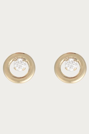 L'Instant D'or, Cercei rotunzi din aur de 9K cu tija, Auriu - eMAG.ro