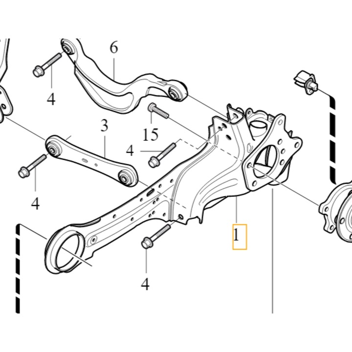 Brat de sustinere spate stanga Volvo, XC60/XC70 - eMAG.ro