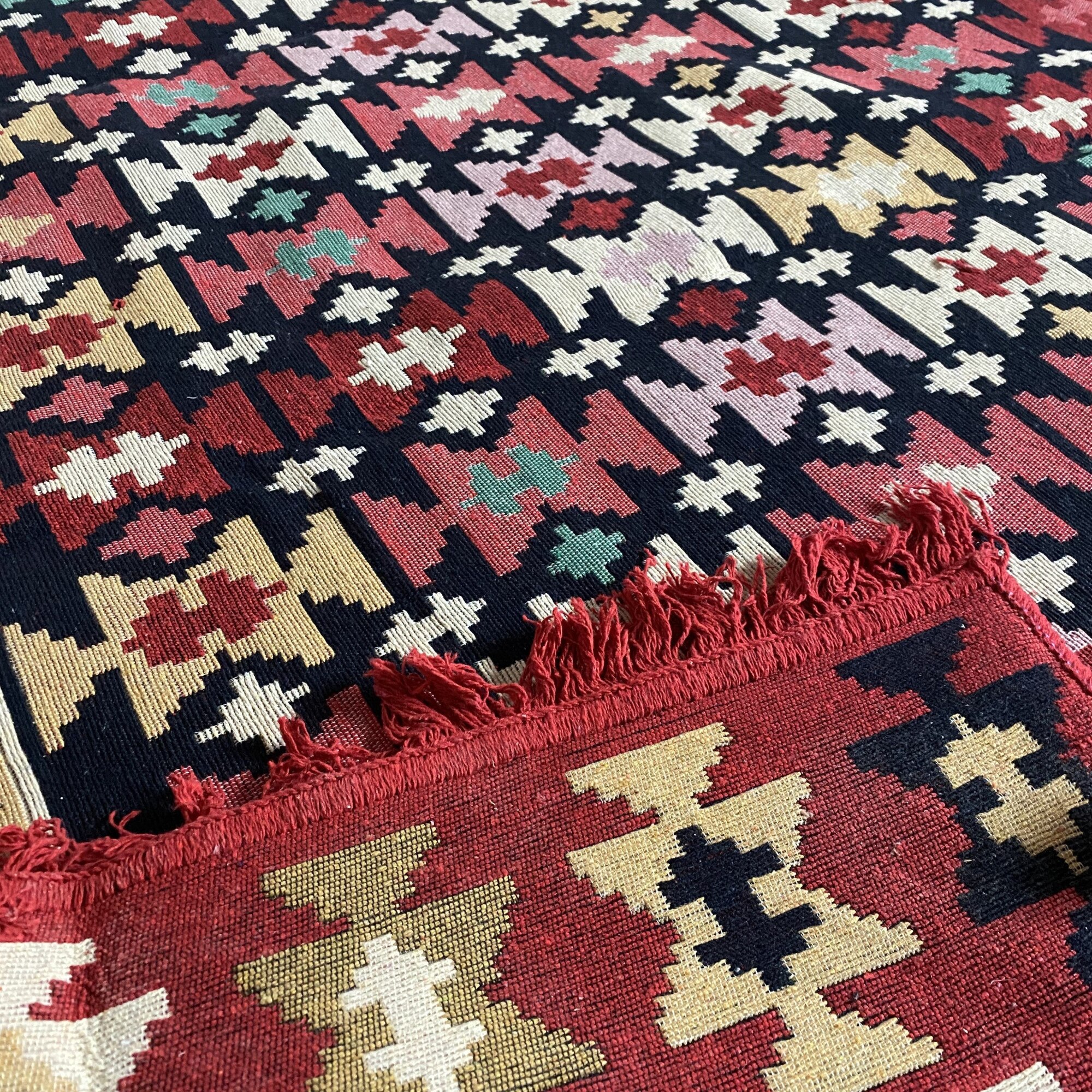 Covor Rustic Traditional cu Continut Mare de Bumbac 160x250 - eMAG.ro