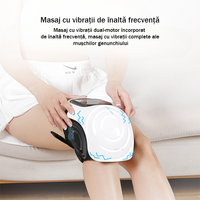 Dispozitiv pentru masaj genunchi cu vibratii si incalzire pentru articulatii si muschi, 3 trepte ...