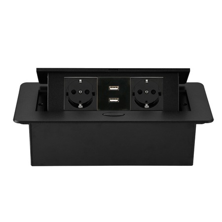 Priza Incorporabila In Blat Birou, Masa Sau Bucatarie, 2xPrize Schuko ...