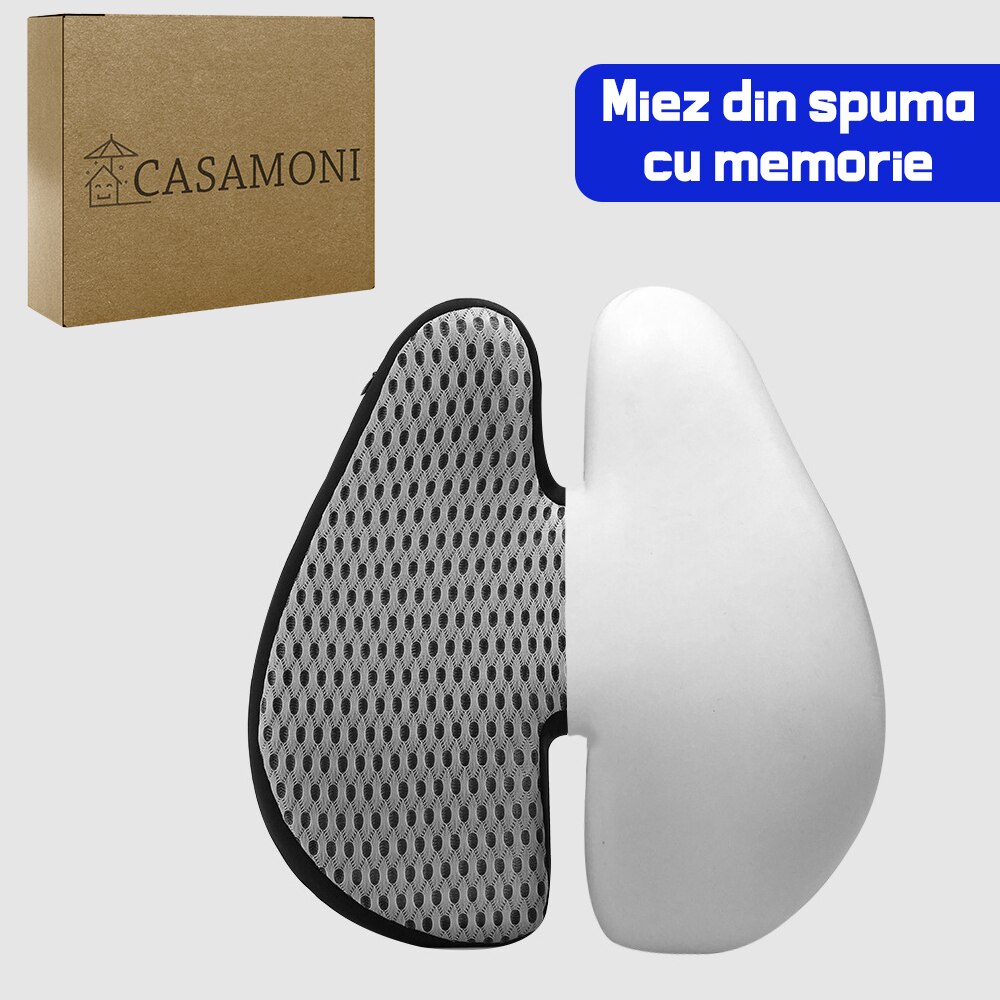 Perna ortopedica lombara cu pernuta extra-suport ajustabil, bretea ...