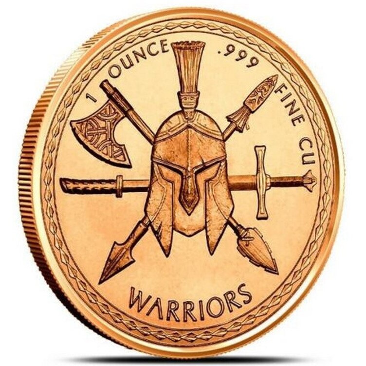 Moneda din Cupru Razboinic Aztec 1 oz, 29 g - eMAG.ro