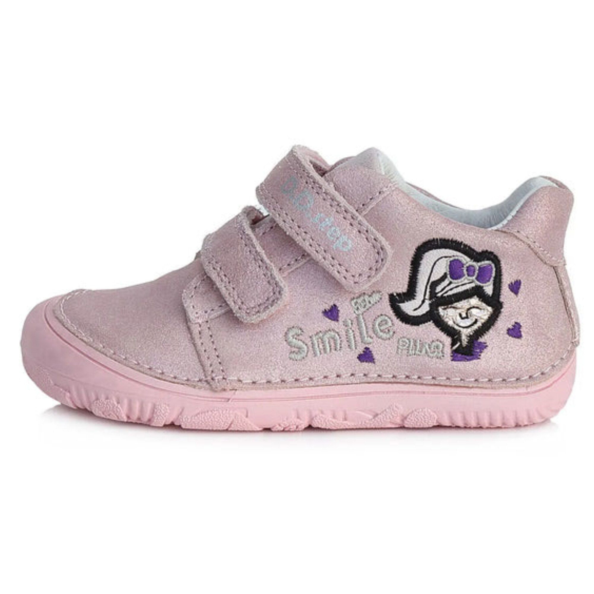 Pantofi sport din piele DD Step Barefoot S073-395A pentru fete, 24, Roz ...