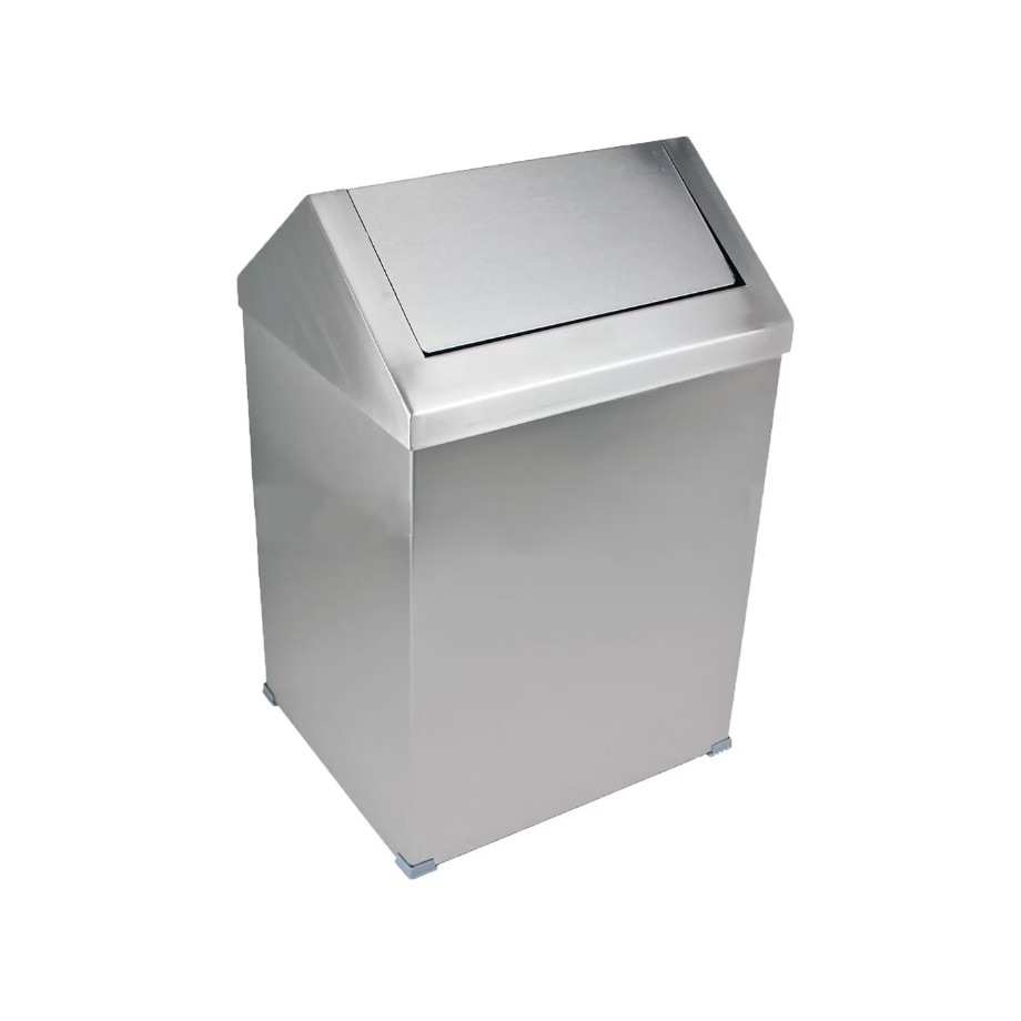Cos de gunoi dreptunghiular cu capac batant, inox, W 30x35cm, H 89,5cm ...
