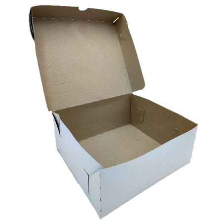 Set 100 Cutii prajituri din carton, albe, cu capac, 20x18x9 cm - eMAG.ro