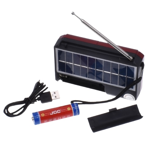 Radio Portabil cu Acumulator, FM, Cititor format MP3 USB/TF, Bluetooth ...