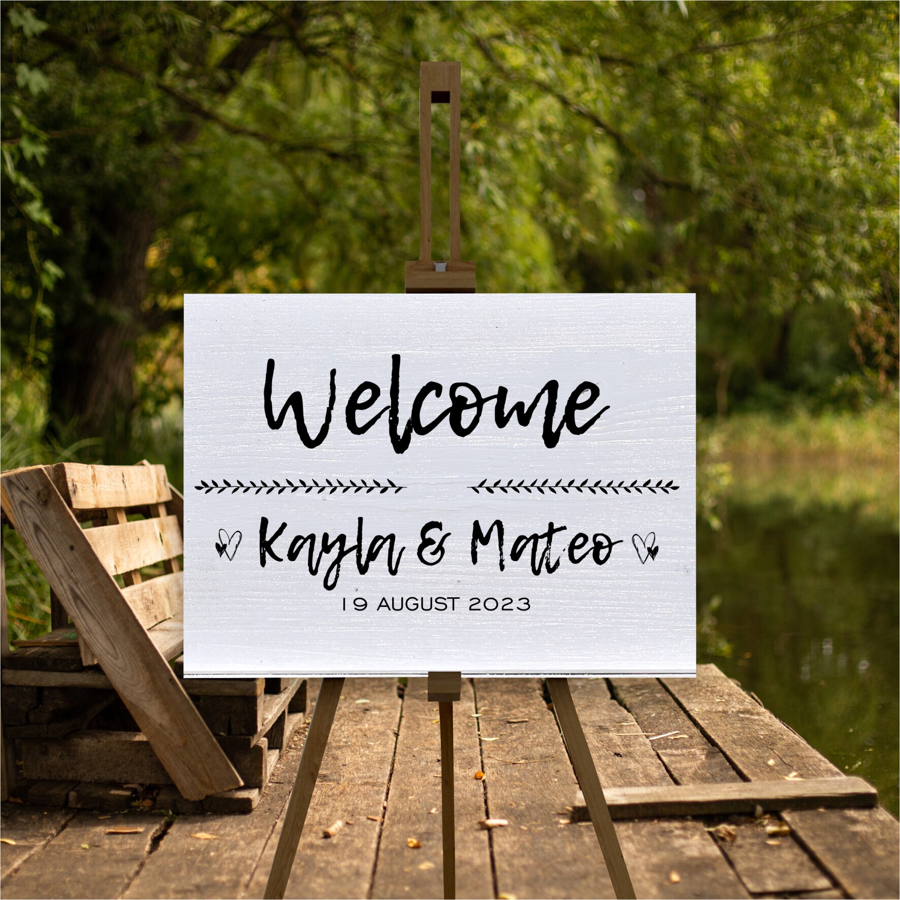 Placuta intampinare personalizata cu nume si data, Inedit Print, PN45 ...