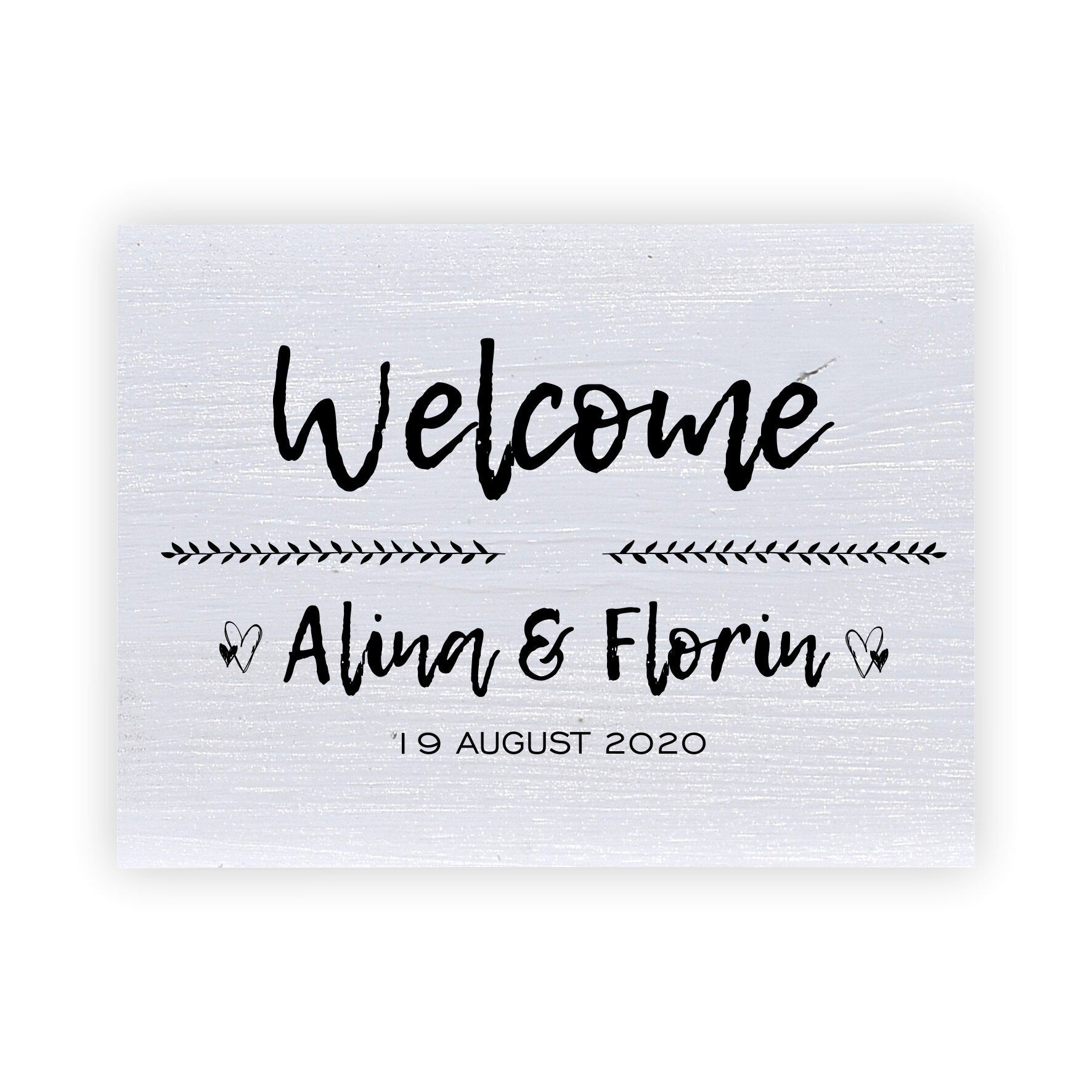 Placuta intampinare personalizata cu nume si data, Inedit Print, PN45 ...