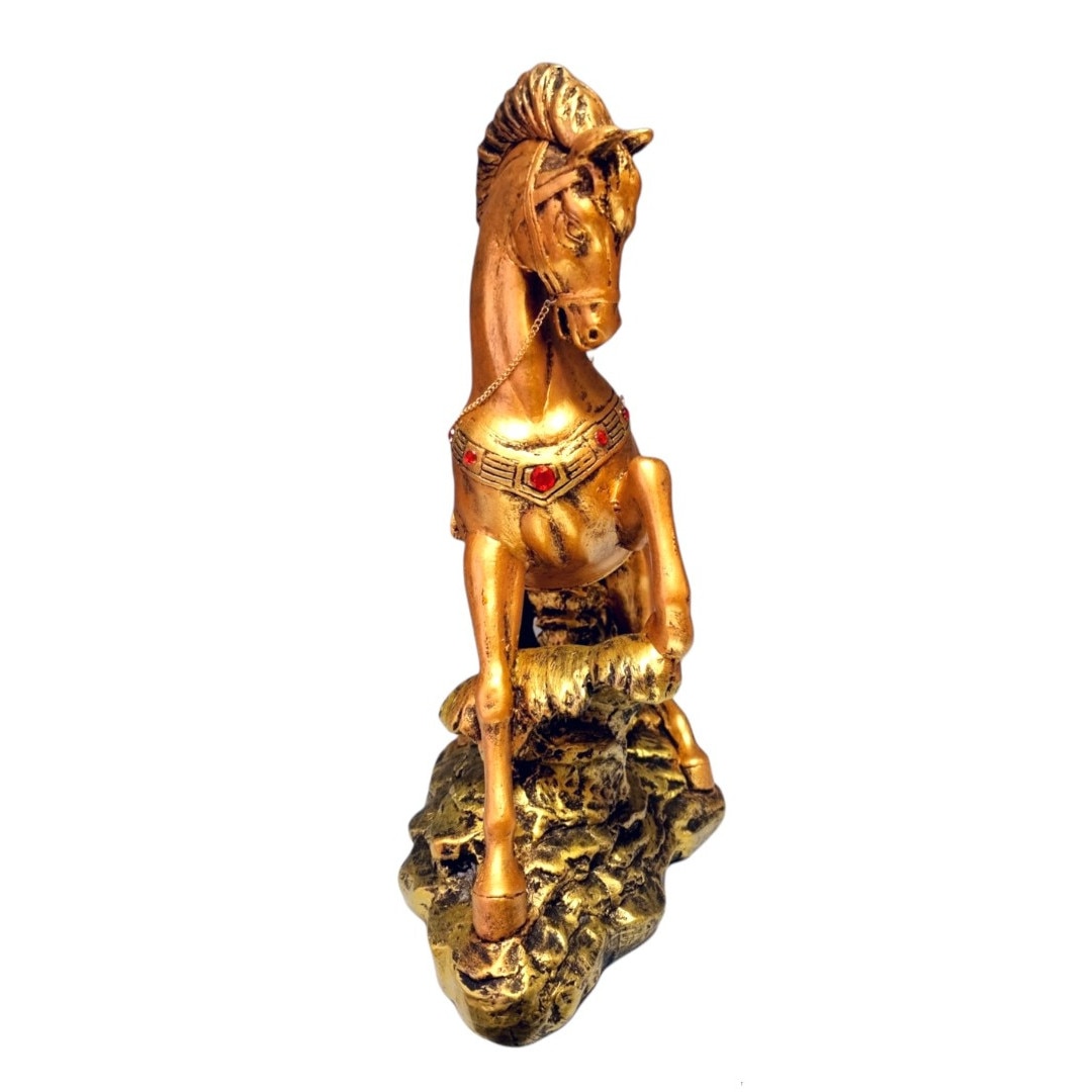 Statueta decorativa, Cal, Auriu, 36 cm, DVLG081 - eMAG.ro