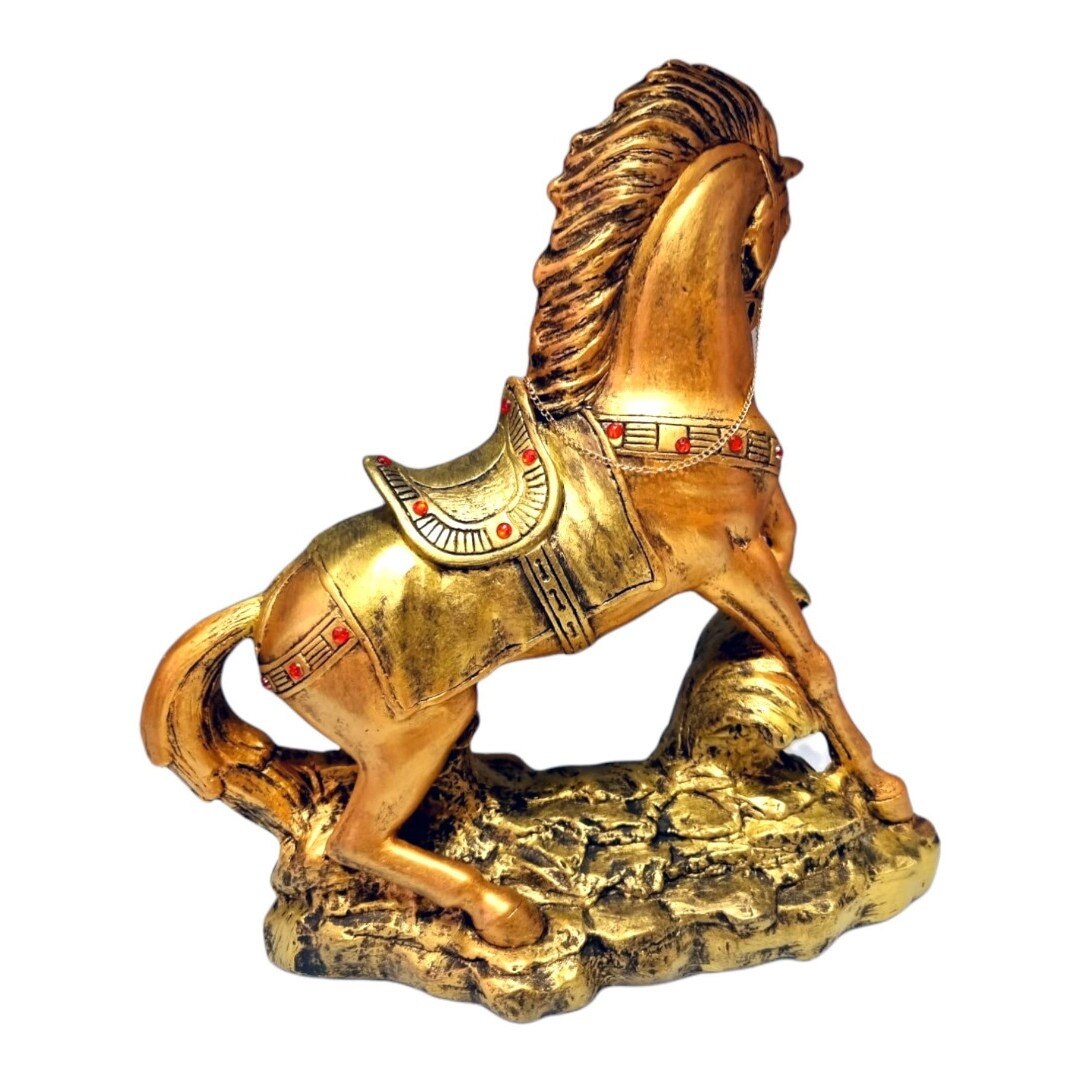 Statueta decorativa, Cal, Auriu, 36 cm, DVLG081 - eMAG.ro