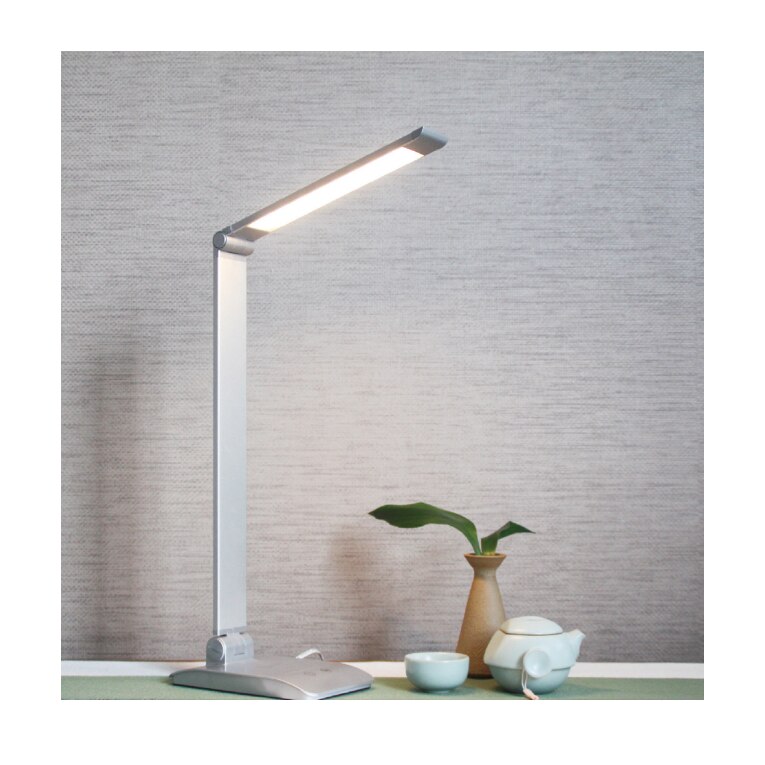 Veioza LED Plate 7W, dimabila, incarcare wireless, USB, lumina calda ...