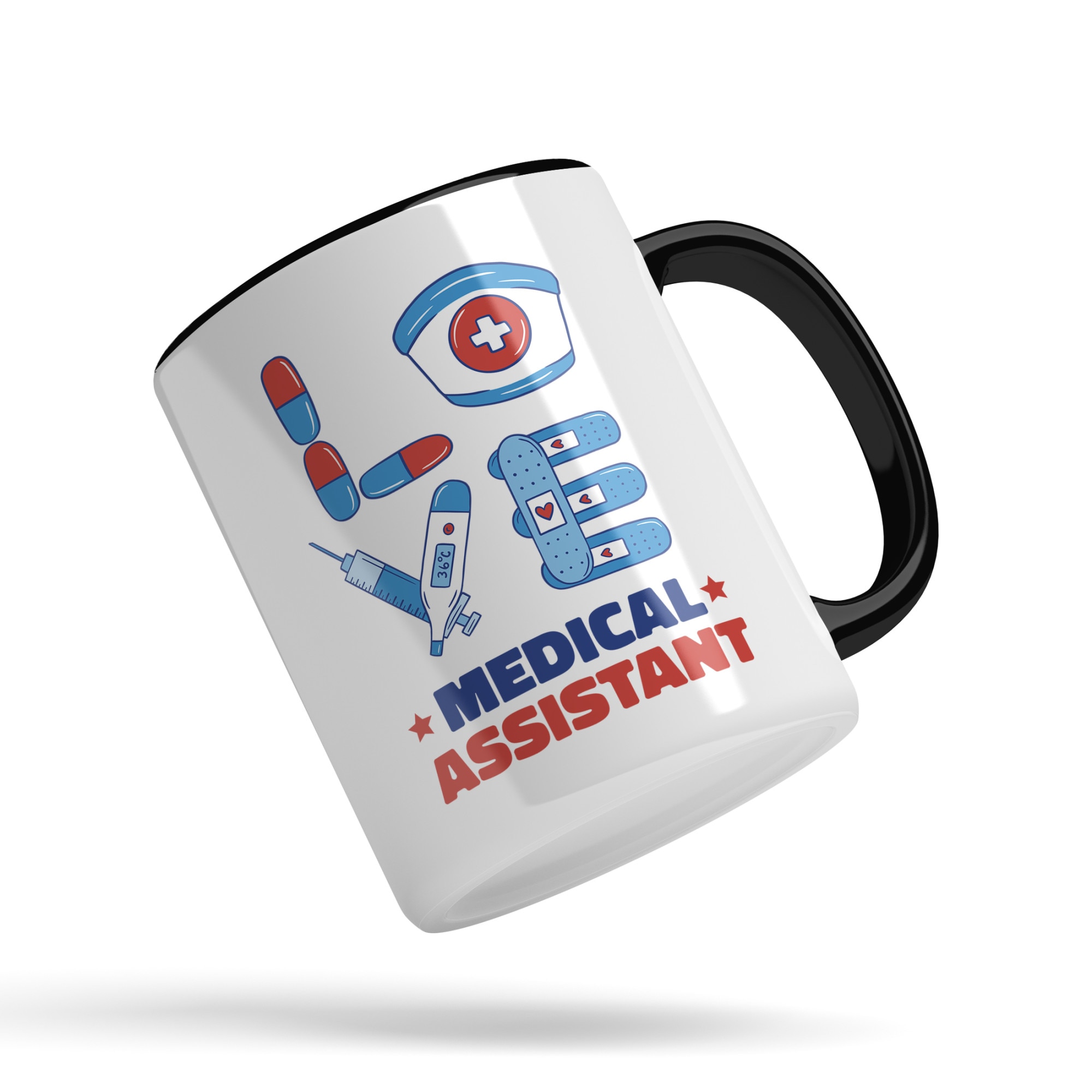 Cana Asistent Medical, Love Assistant, Ceramica, cu Manerul Negru, 330 ...