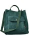 Geanta shopper dama, Edibazzar, 28x32x8 cm, Velur, Verde - eMAG.ro
