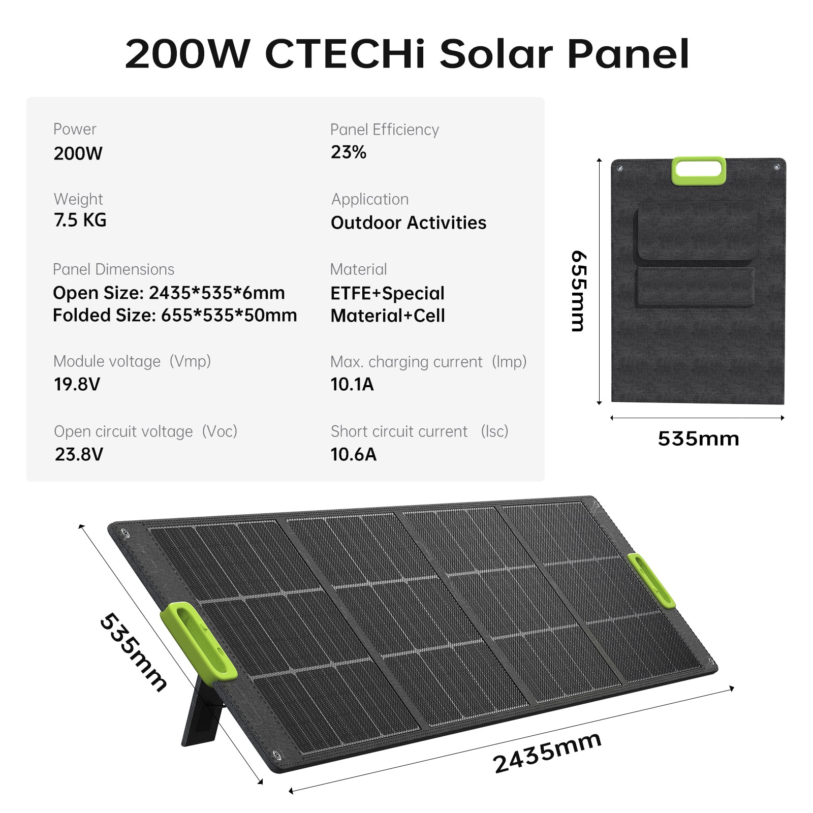 Statie de Alimentare Portabila CTECHi 1500W / 1210Wh cu Panou Solare ...