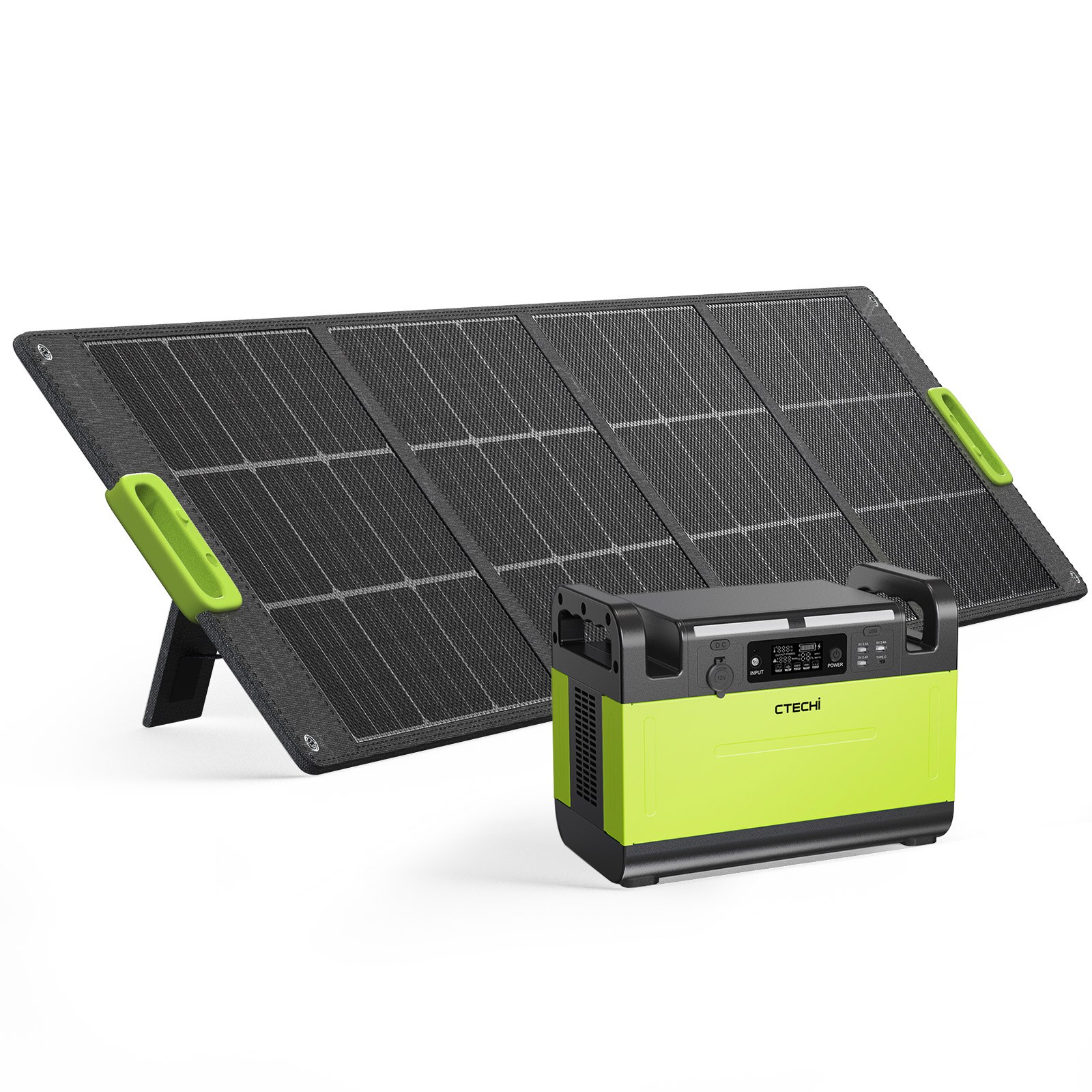 Statie de Alimentare Portabila CTECHi 1500W / 1210Wh cu Panou Solare ...