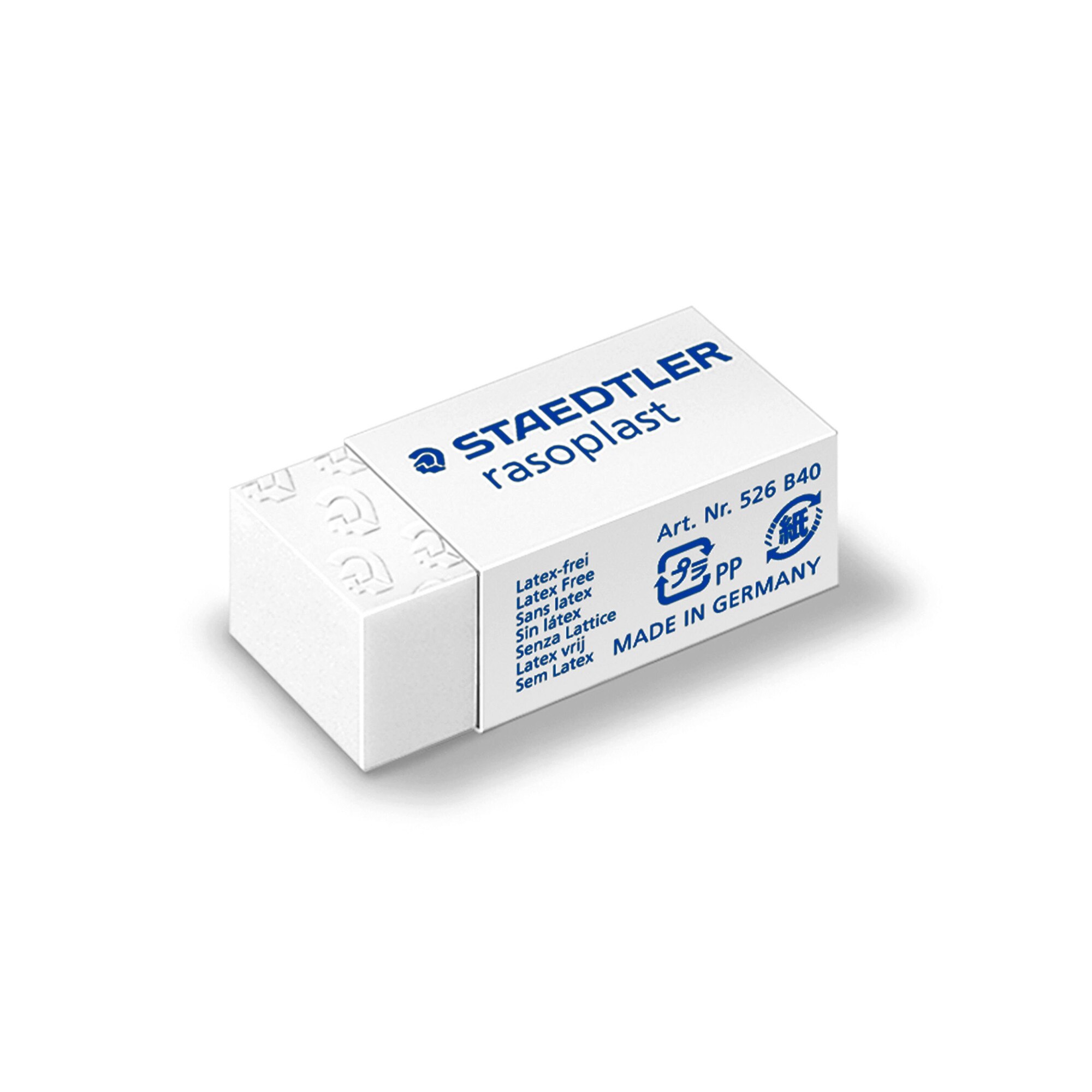 Radiera pentru sters, Staedtler, 32x15x12 mm, Alb - eMAG.ro