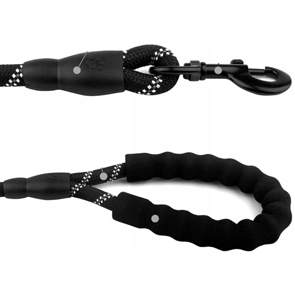 Lesa de caine, Reflectorizanta, 2 m, Negru - eMAG.ro