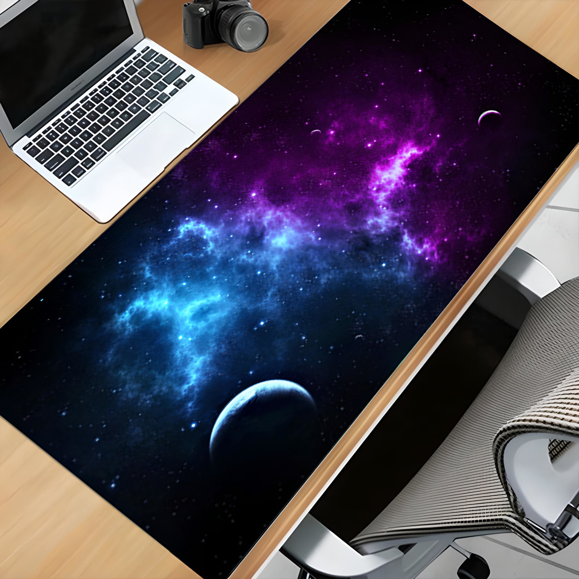 Mouse pad din cauciuc gaming, galaxy, 80x40cm - eMAG.ro
