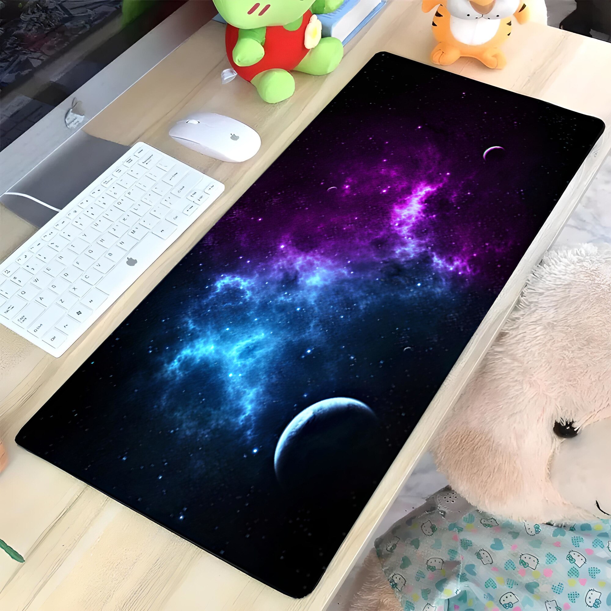 Mouse pad din cauciuc gaming, galaxy, 80x40cm - eMAG.ro