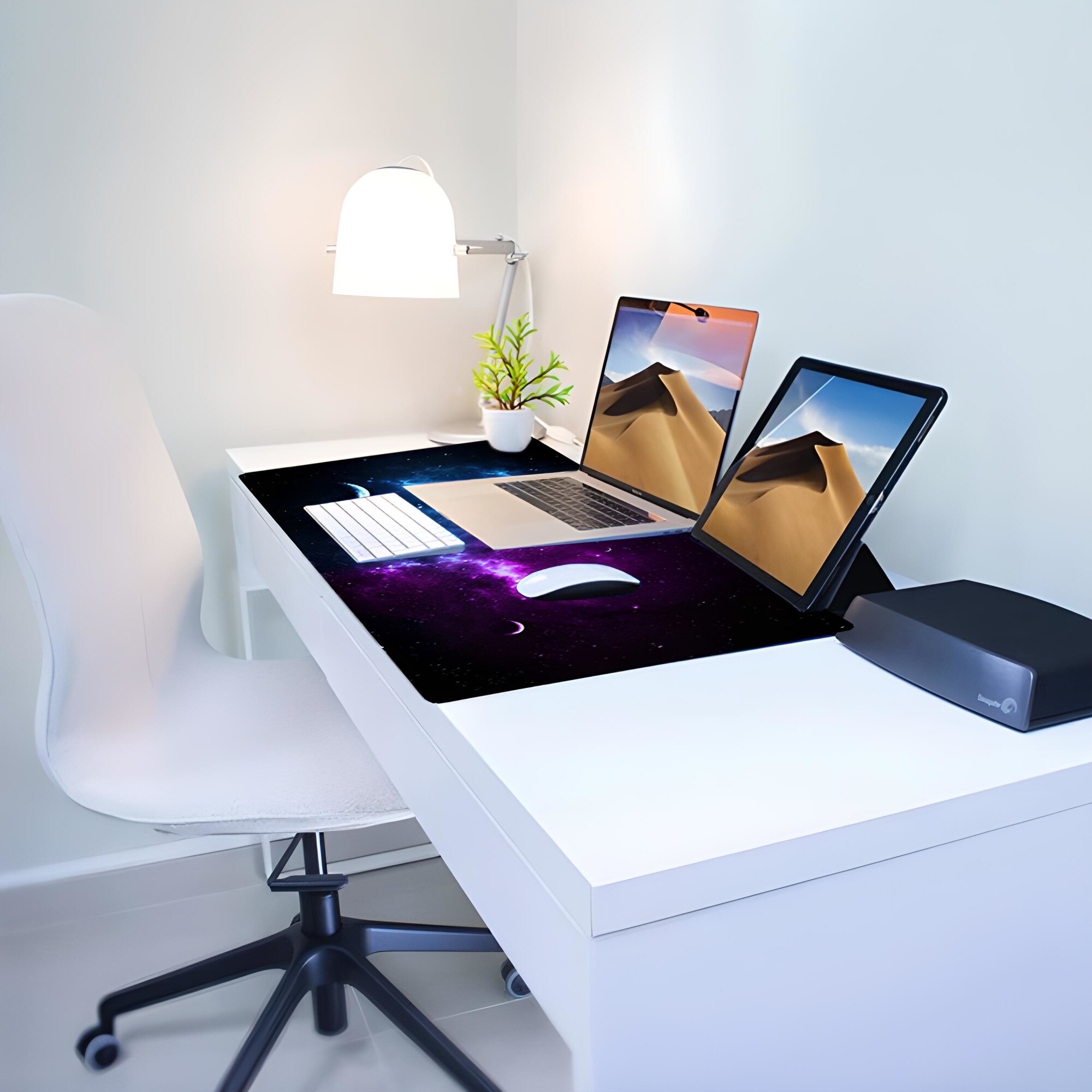 Mouse pad din cauciuc gaming, galaxy, 80x40cm - eMAG.ro