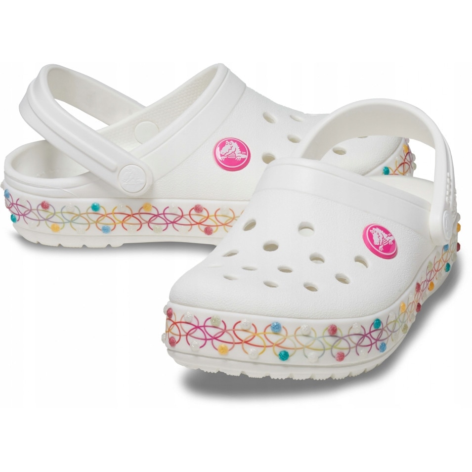 Saboti Copii, Crocs, Toddler Crocband Stretch Necklace Clog, Alb, 27-28 ...