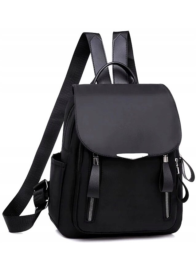 Rucsac dama, Edibazzar, 27x20x11 cm, Textil, Negru - eMAG.ro