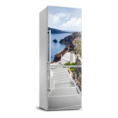Autocolant pe frigider Santorini, Grecia 60 x 180 cm - eMAG.ro