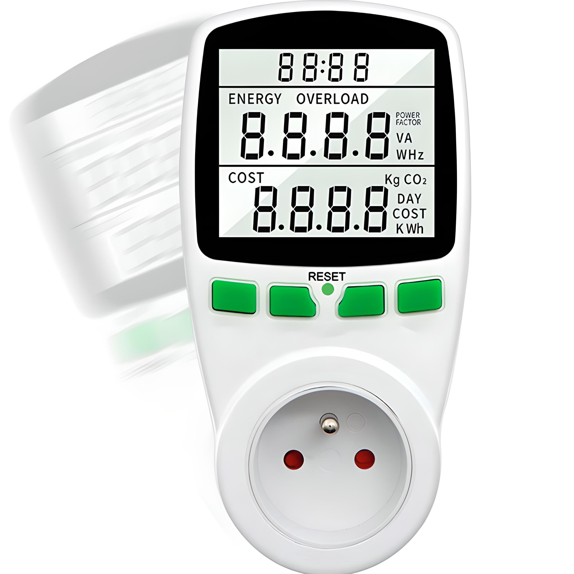 Priza cu contor de energie, afisaj digital LCD, monitorizare consum de ...