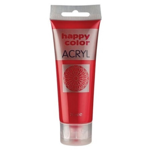 Акрилна боя на водна основа, Happy Color, 75 мл, Червена - eMAG.bg